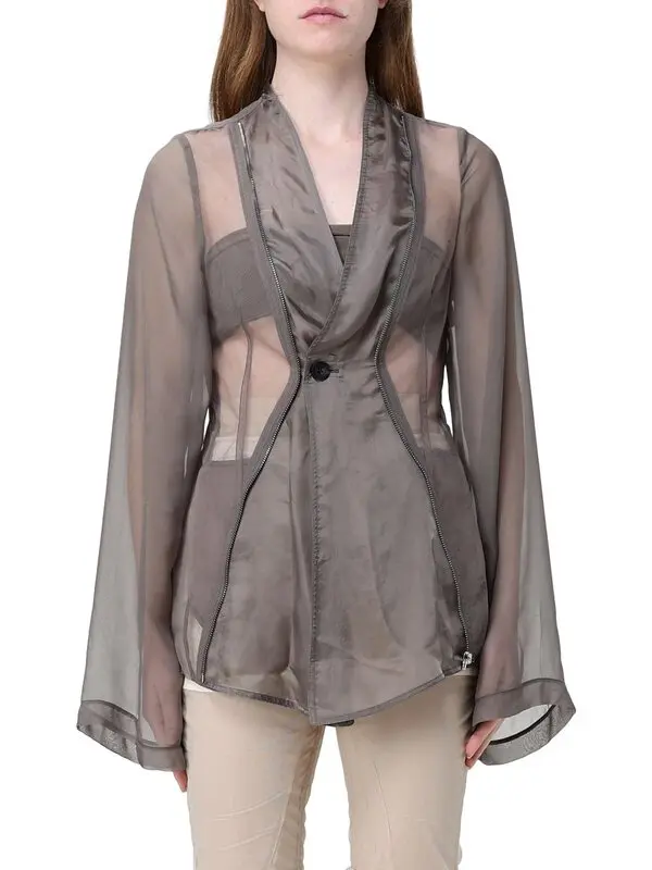 Rick Owens Transparent Nylon Blazer - Green