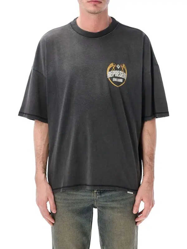 REPRESENT Cotton Crew-neck T-shirt With Logo - Black