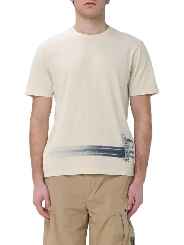 C.P. COMPANY Cotton T-shirt With Logo - Ice