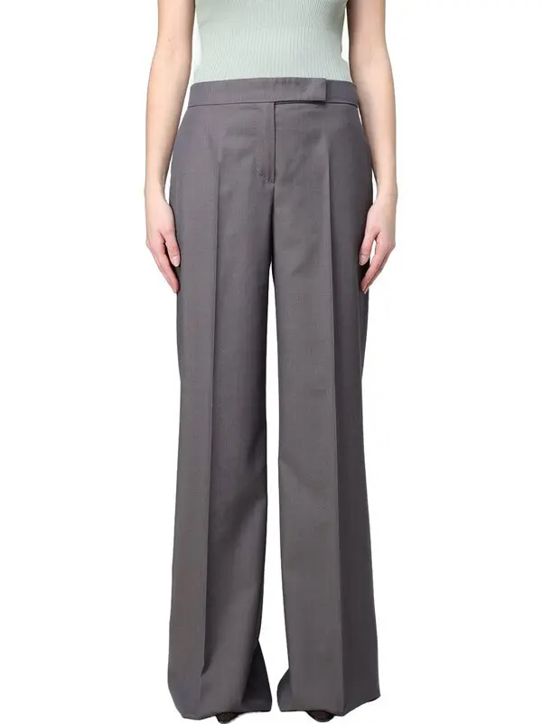 Max Mara Palazzo Flannel Trousers - Grey