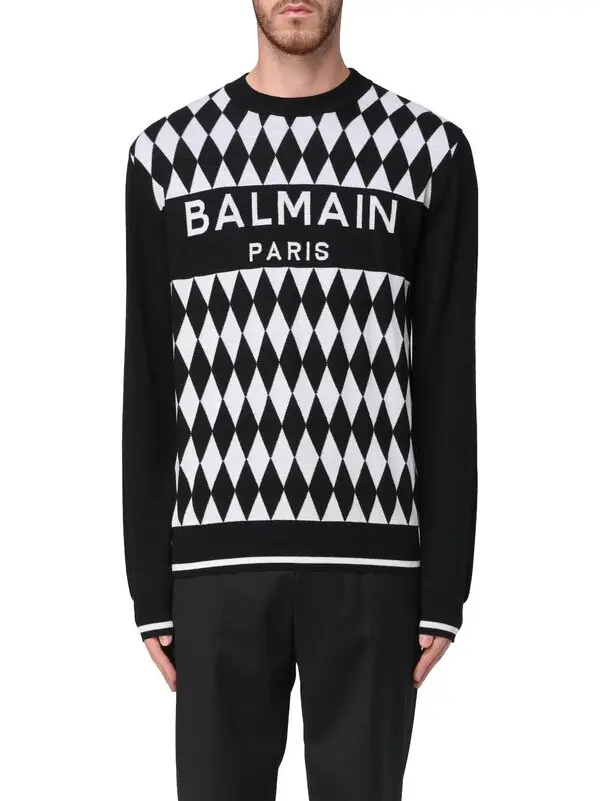 Balmain Crew Neck Jumper - Black