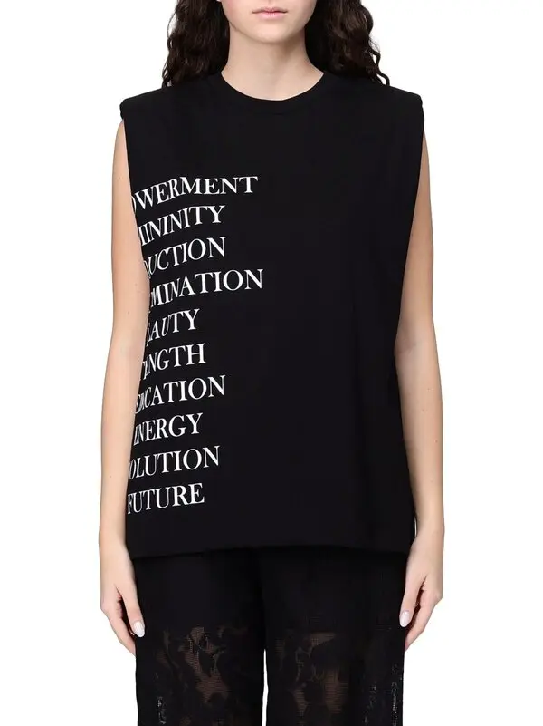 Elisabetta Franchi Graphic Print Sleeveless T-shirt - Black