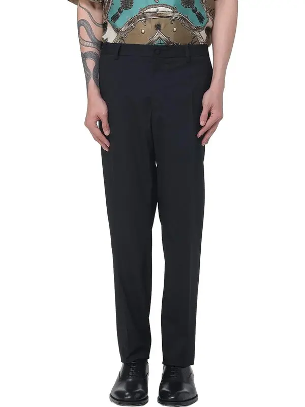 Dolce & Gabbana Wool Blend Tailored Trousers - Black