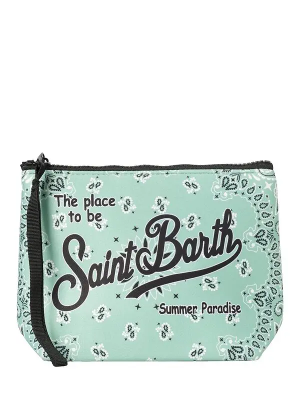 MC2 SAINT BARTH Neoprene Pouch With Logo - Grass Green