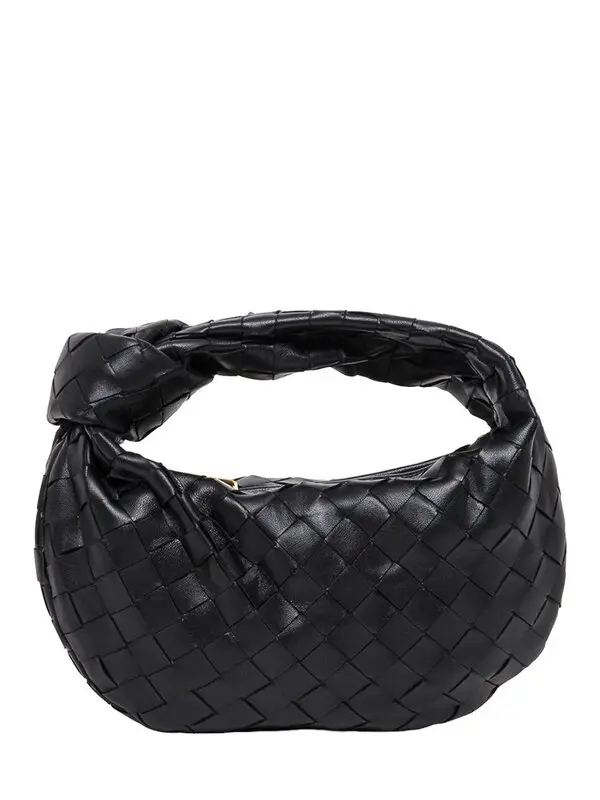 Bottega Veneta Jodie Mini Handbag In Intrecciato Leather - Black