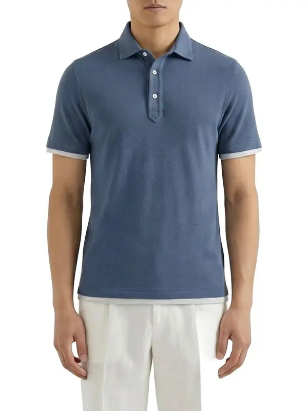 Brunello Cucinelli Polo Shirt - Gnawed Blue