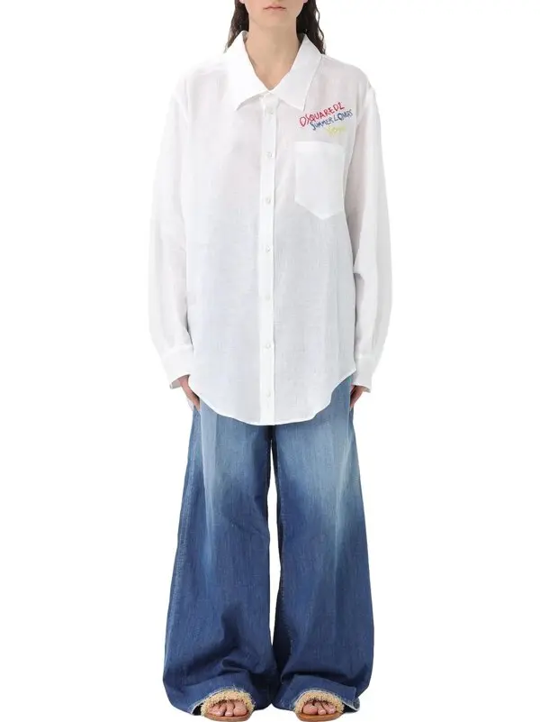 Dsquared2 Embroidered Cotton Shirt - White
