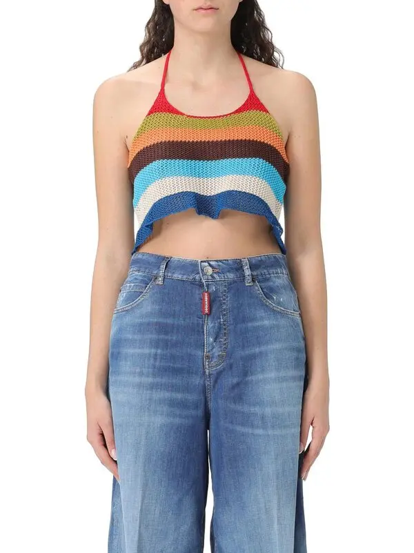 Dsquared2 Striped Halter Neck Top - Multicolor