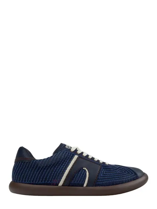 Camper Pelotas Soller Recycled Polyester And Leather Sneakers - Blue