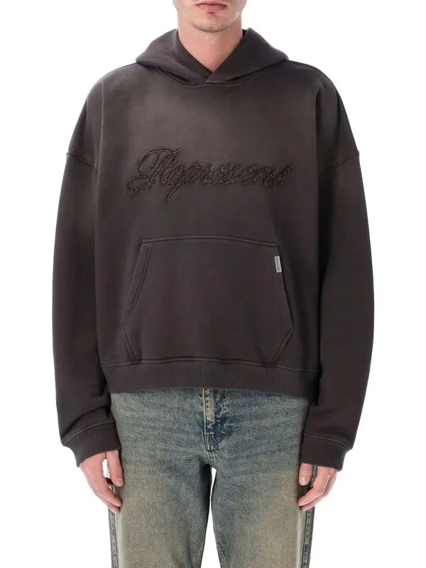 REPRESENT Used Cotton Hooded Sweatshirt - Black