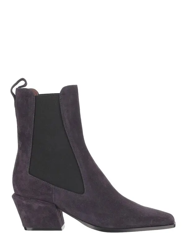 Paris Texas Bettina Suede Western Chelsea Boots - Violet