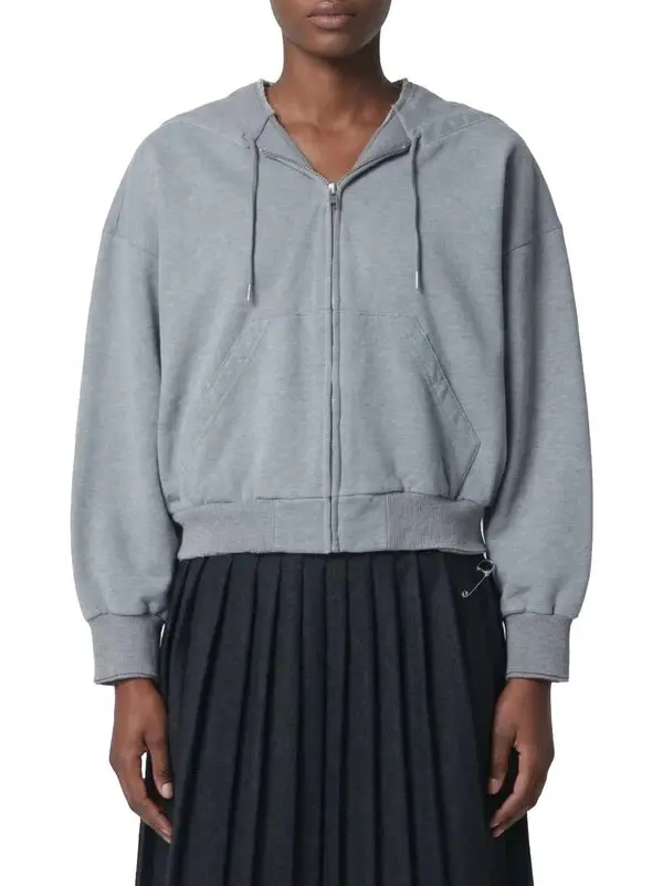 MAISON MARGIELA Cotton Zip-up Sweatshirt - Grey