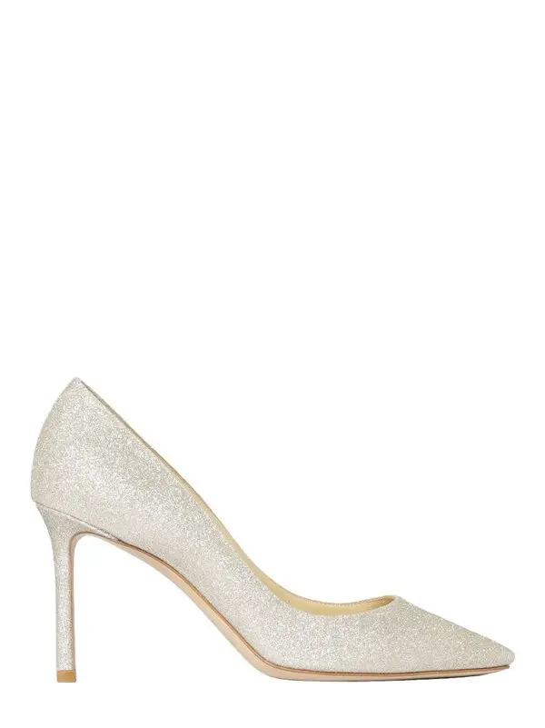 JIMMY CHOO Glittered Stiletto Pumps - Silver