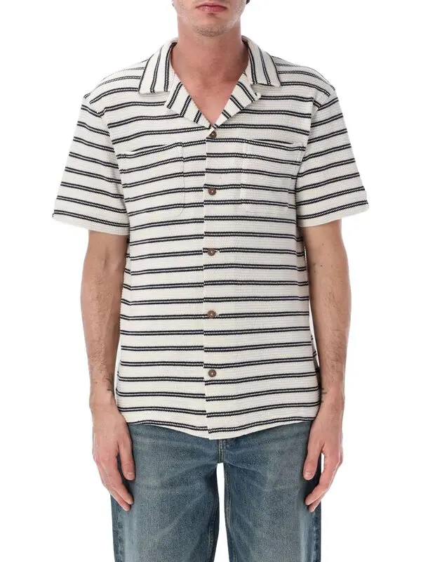 Polo Ralph Lauren Striped Cotton Blend Shirt - White