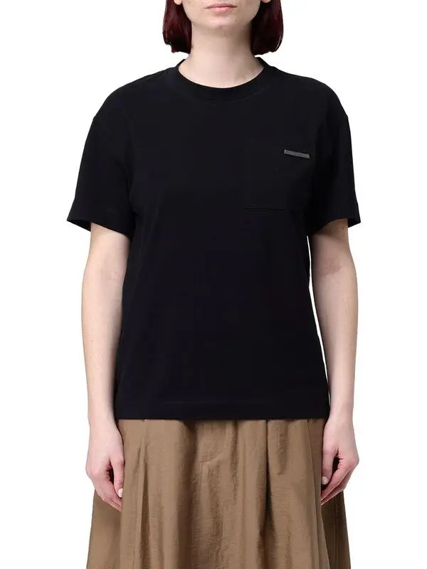 Brunello Cucinelli T-shirt With Pocket Detail - Black