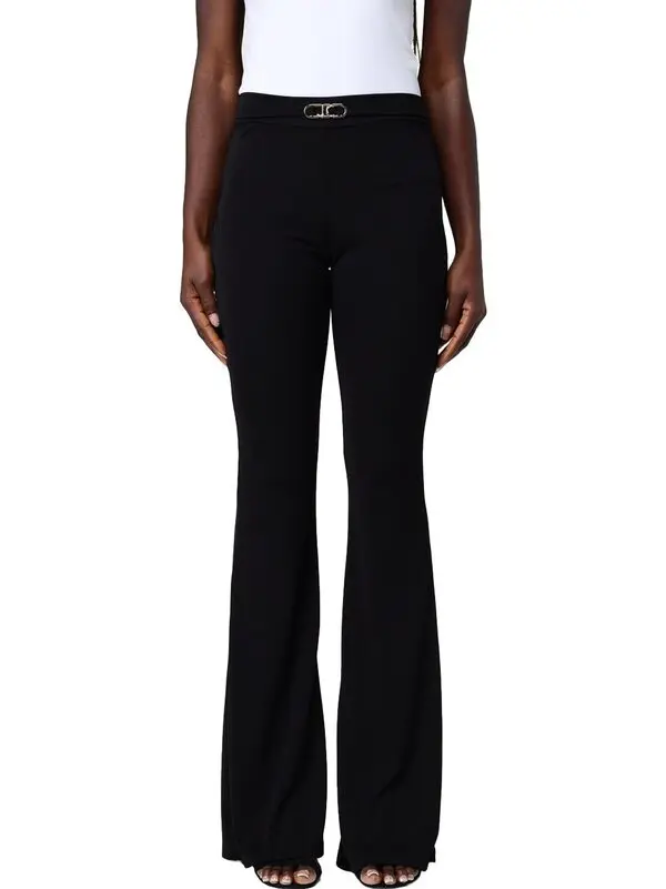 Just Cavalli Stretch Crêpe Flared Trousers - Black