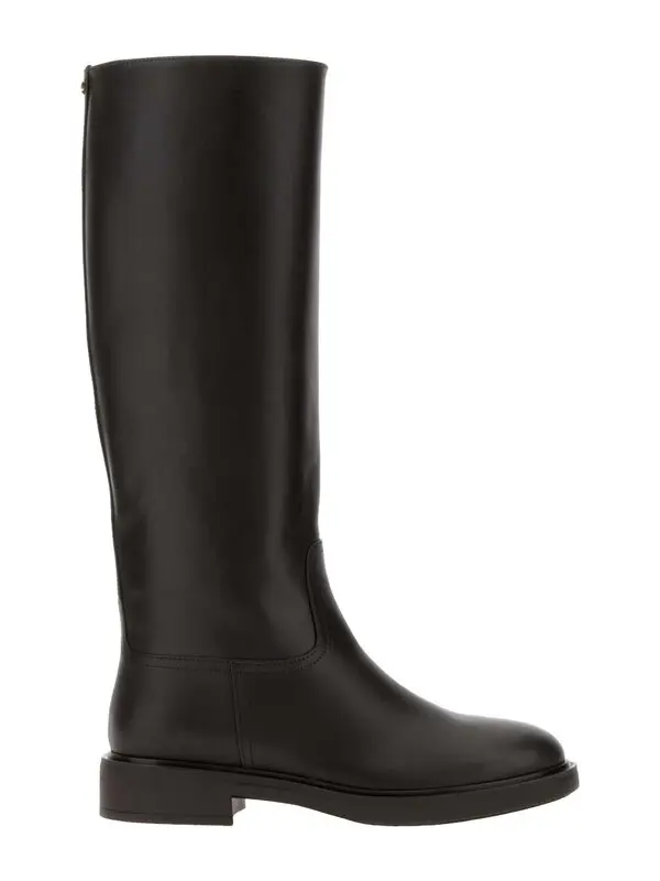 GIANVITO ROSSI Ascott Knee-high Boots In Calfskin Leather - Coffee