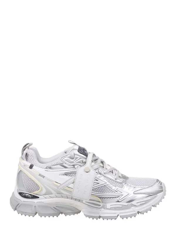 Off-White Bi Be Right Back Mesh Sneakers With A Notched Sole - White