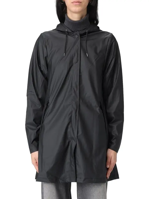 Rains Long Jacket - Black