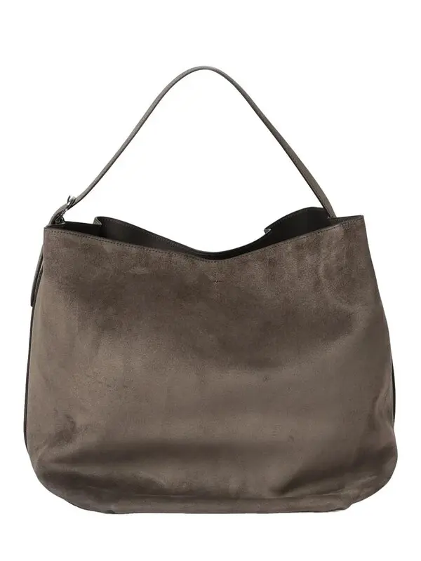 TOTEME Suede Shoulder Bag - Grey