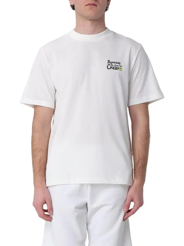 BARROW Printed Cotton T-shirt - White