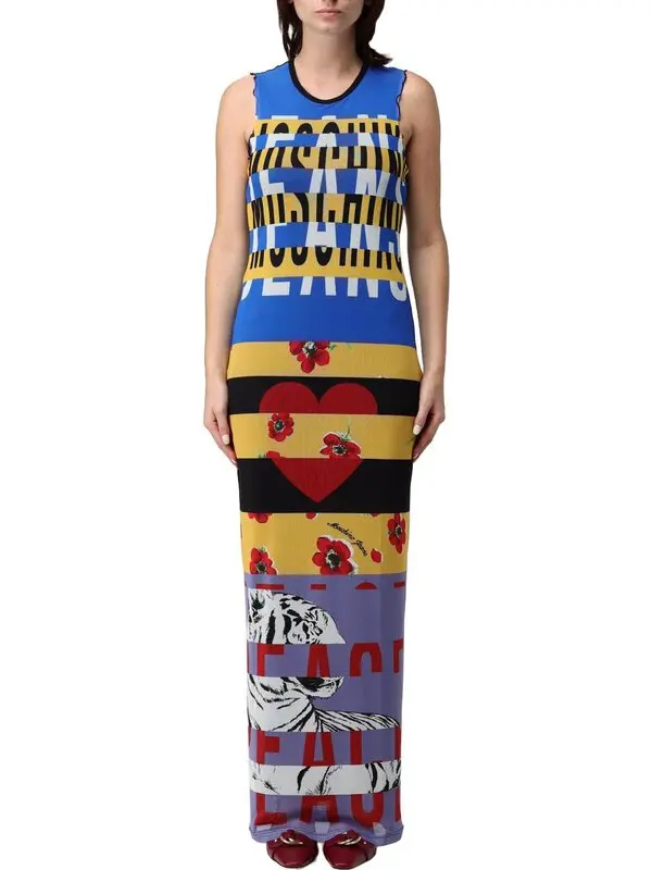 Moschino Sleeveless Printed Maxi Dress - Multicolor
