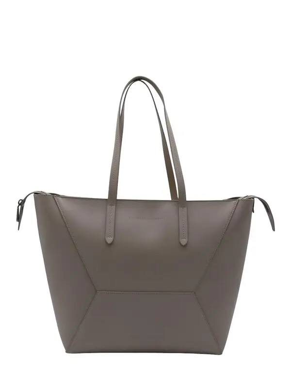 Brunello Cucinelli Leather Tote Bag - Grey
