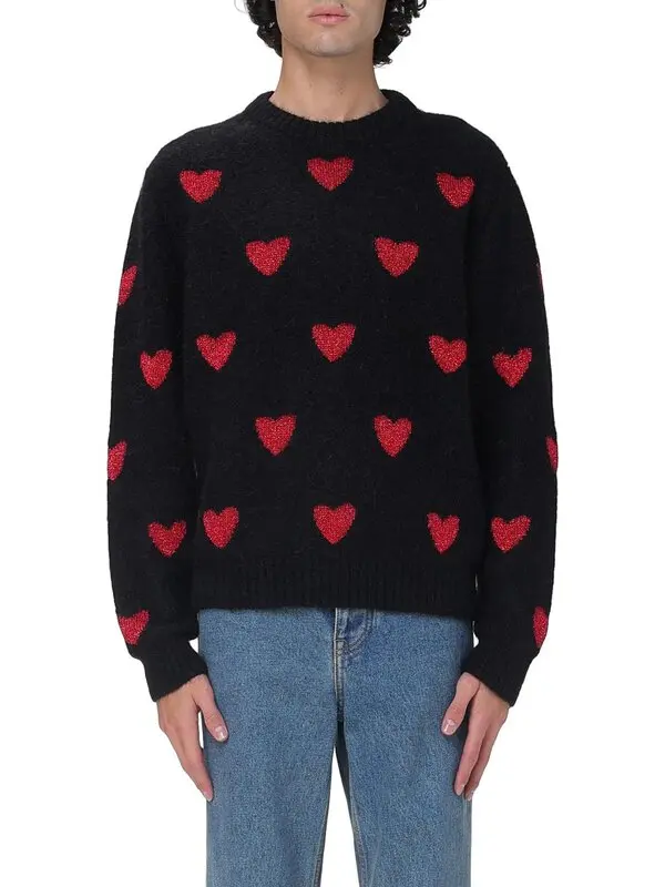 Valentino Garavani Heart Patterned Jumper - Black