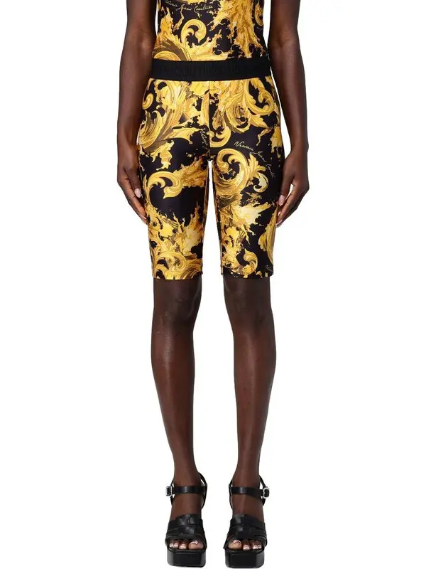 Versace Printed Stretch Technical Fabric Shorts - Black