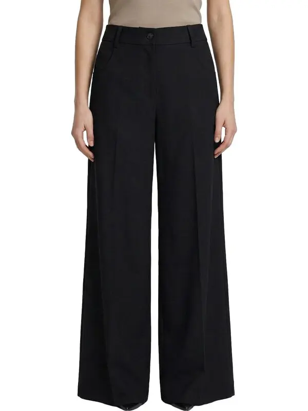 Theory Wide Leg Trousers - Black