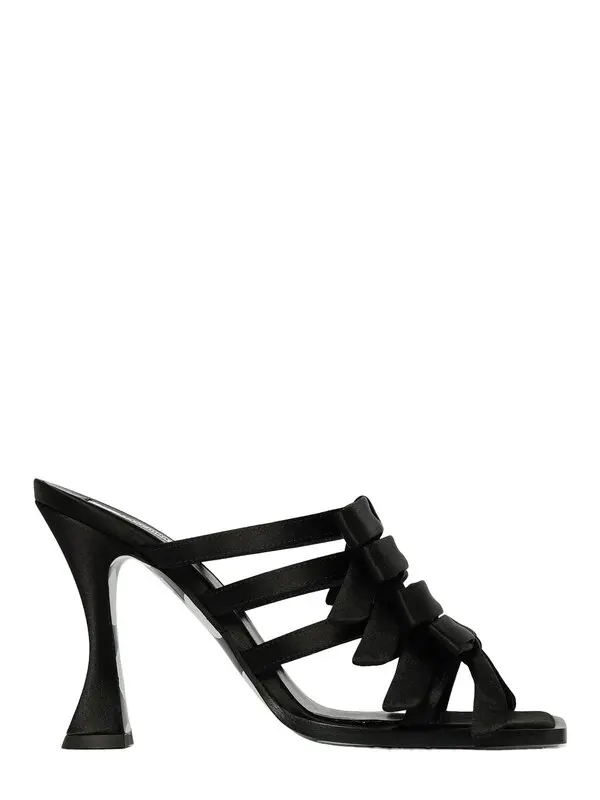 Moschino Heeled Sandals With Bow Detailing - Black