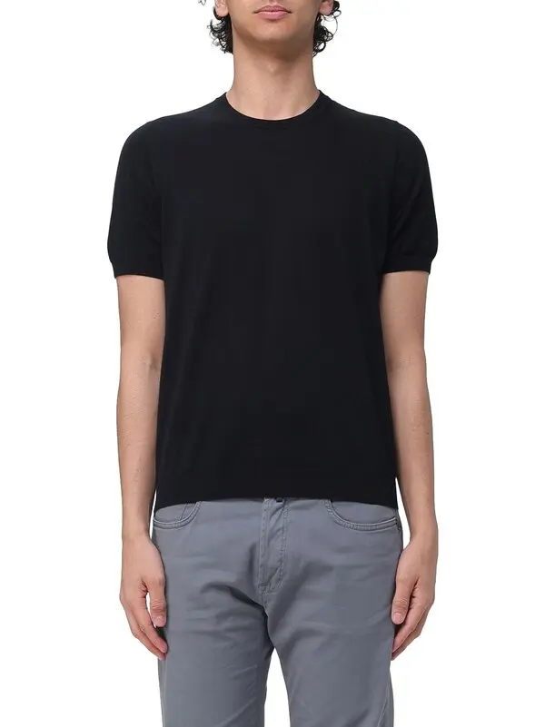 DRUMOHR Crew Neck Short Sleeve Knit - Black