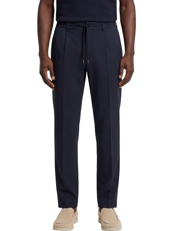 BOSS Stretch Synthetic Fiber Crêpe Trousers - Blue