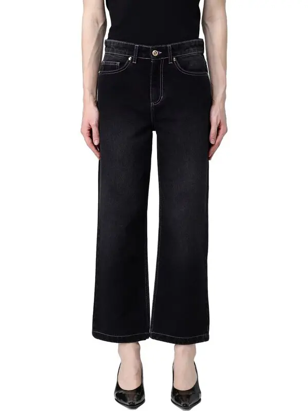 Just Cavalli Cropped Denim Jeans - Black