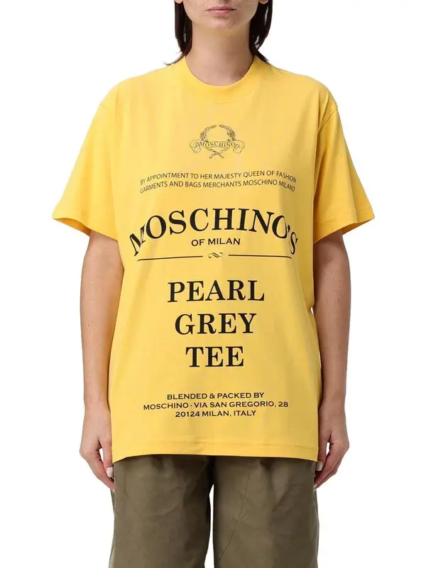 Moschino Pearl Grey Tee" Graphic T-shirt - Yellow