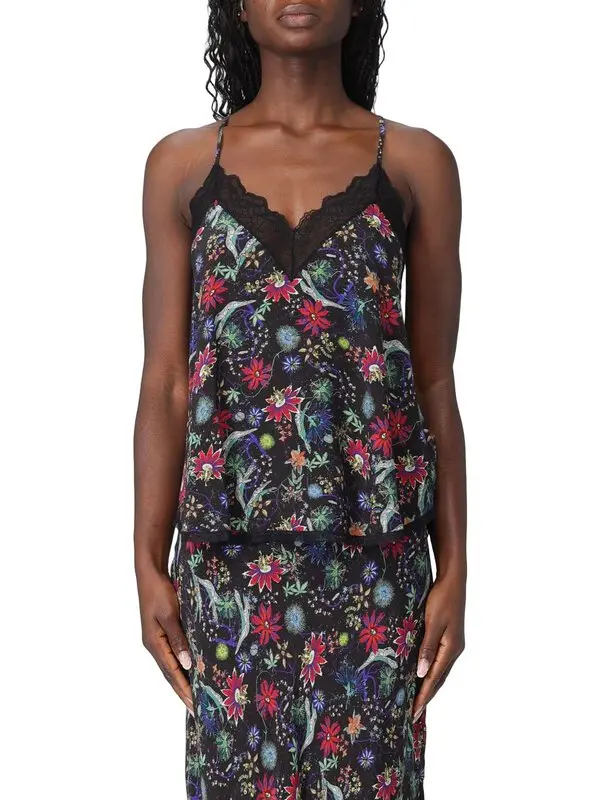 Zadig&Voltaire Printed Lace Trim Camisole - Multicolor