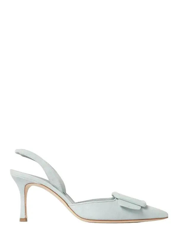Manolo Blahnik Slingback Pumps With Embellished Detail - Blue