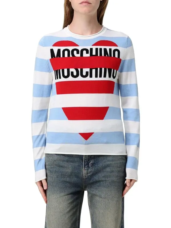 Moschino Striped Heart Pullover - Multicolor