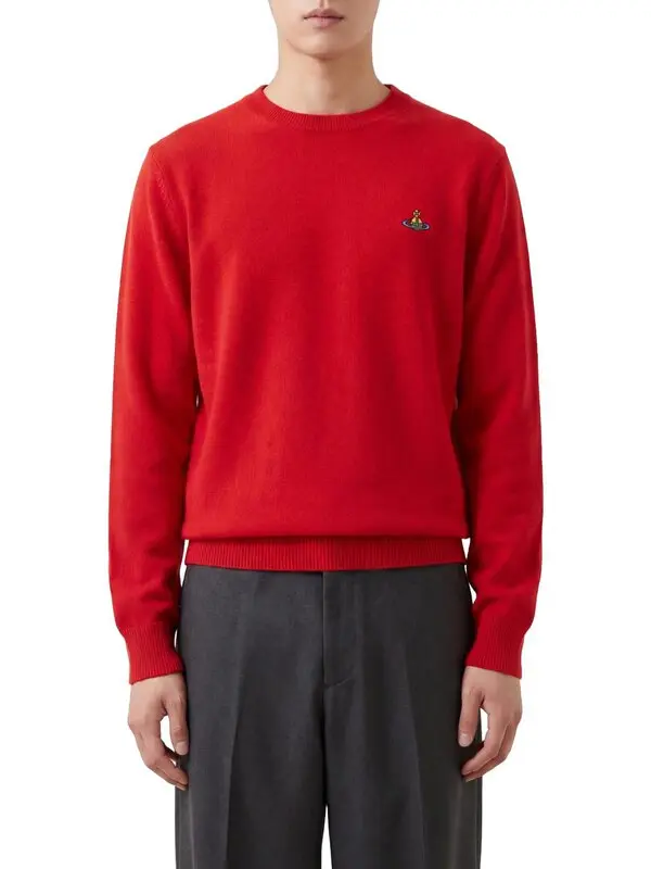 VIVIENNE WESTWOOD Merino Wool And Cashmere Blend Crewneck Sweater - Red
