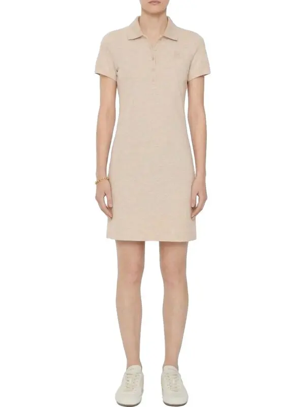 Burberry Cotton Polo Dress With Equestrian Knight Logo - Brown