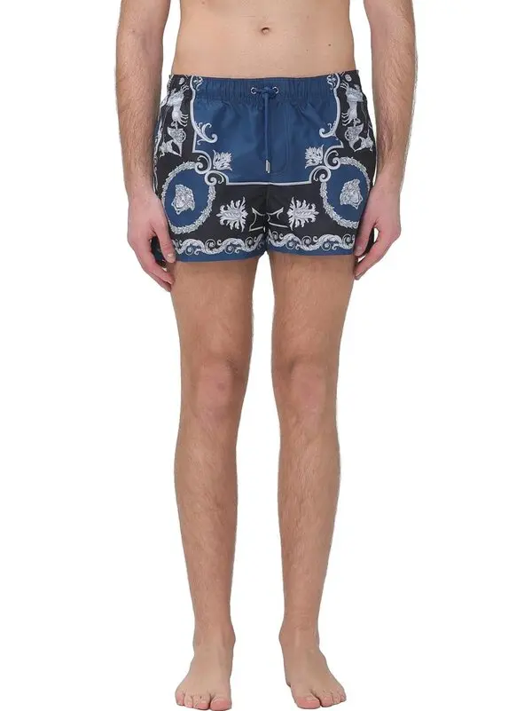 Versace Printed Swim Shorts - Blue
