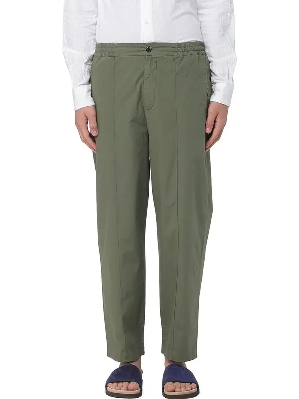 Barena Venezia Stretch Cotton Wide Leg Trousers - Olive
