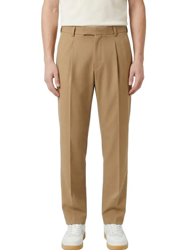 A.p.c. Tailored Trousers In Cotton And Wool Blend - Beige