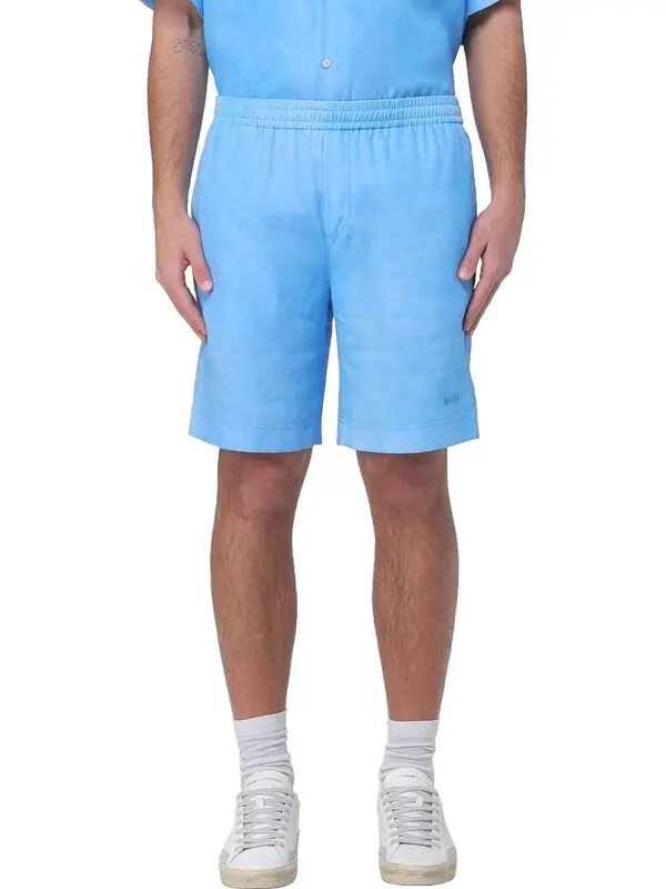 MSGM Lyocell Jogging Shorts - Blue
