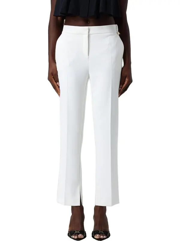 Elisabetta Franchi Cropped Tailored Pants - Ivory