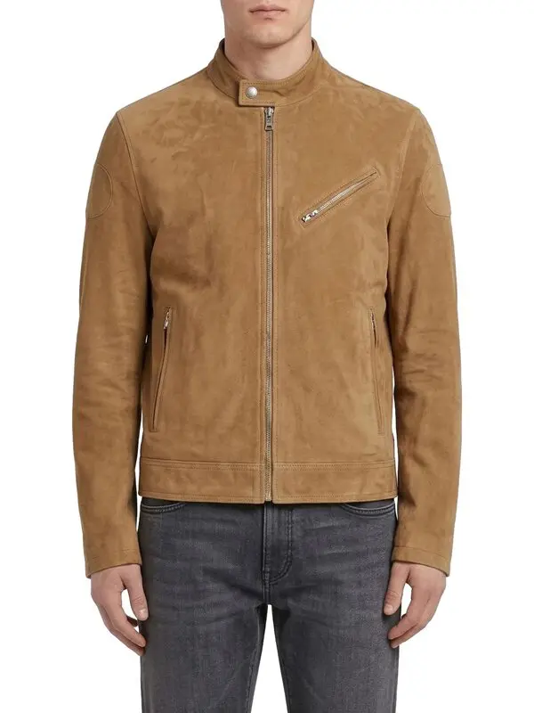 Dolce & Gabbana Suede Biker Jacket - Camel