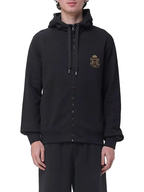 Dolce & Gabbana Zip Up Hoodie - Black