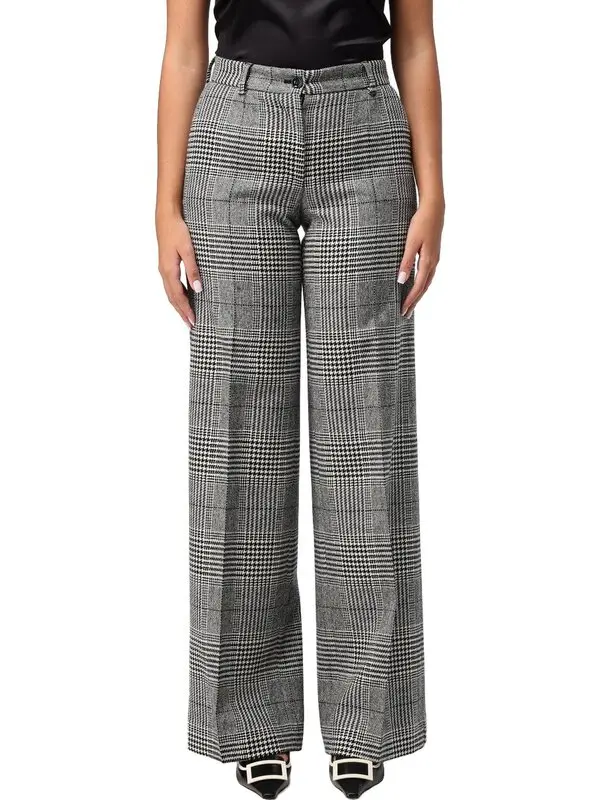 Dolce & Gabbana Plaid Wide-leg Trousers - Multicolor