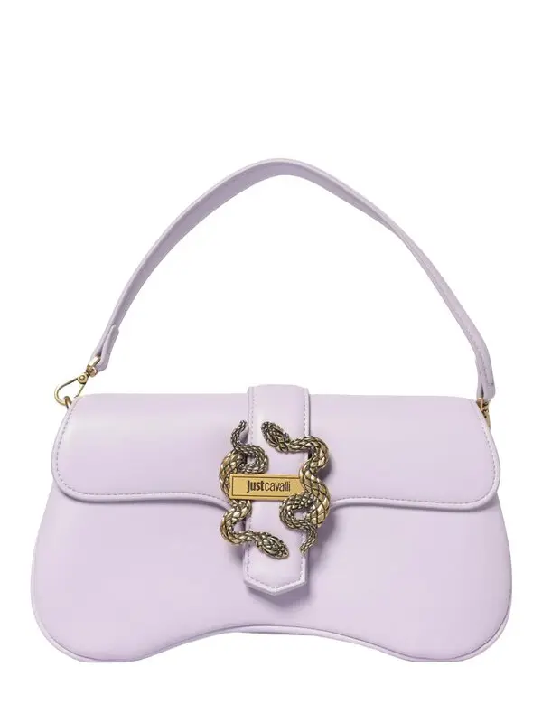 Just Cavalli Embossed Logo Shoulder Bag - Lavander