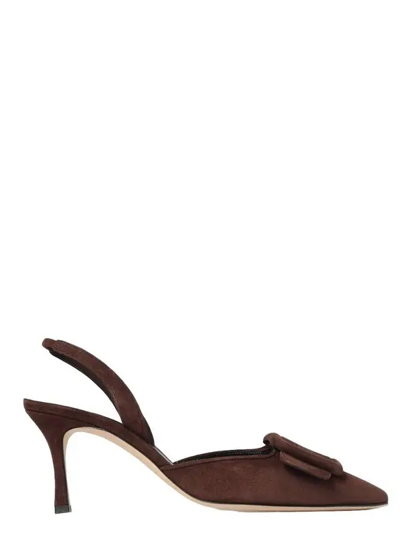 Manolo Blahnik Slingback Court Shoes With Buckle Detail - Dark